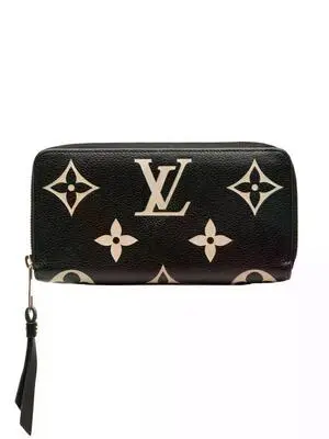 LOUIS VUITTON 2021-2026 Monogram Empreinte Giant Bicolor Zippy Wallet Long Wallets Black