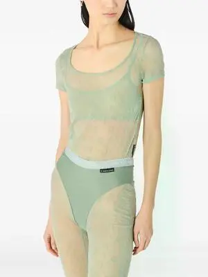 MARINE SERRE Moonogram Round-neck T-shirt - Green