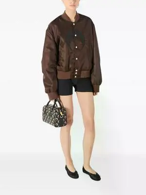 MARINE SERRE Moon-print Buttoned Bomber Jacket