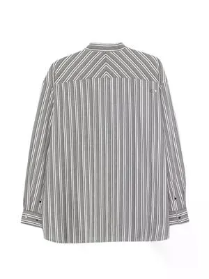 Oakley Striped Band-collar Shirt - Grey