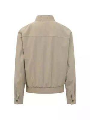 BOSS Zip-up Bomber Jacket - Neutrals