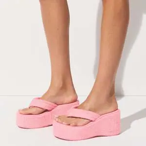 SKIMS Terry Platform Sandals - Melon