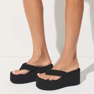 SKIMS Terry Platform Sandals - Onyx