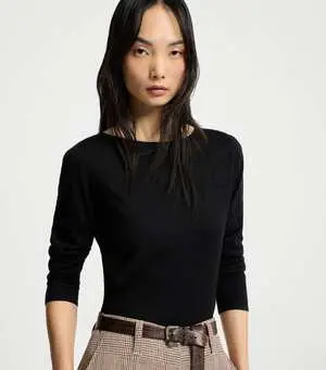 Brunello Cucinelli Cashmere-silk Blend Sweater - Black