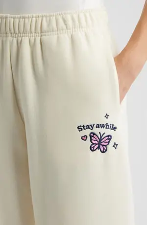 HAPPY CAMP3R Embroidered Graphic Fleece Sweatpants