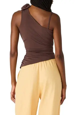 Steve Madden Asymmetric Ruched Tank