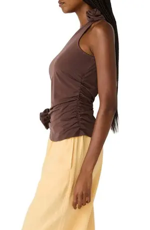 Steve Madden Asymmetric Ruched Tank