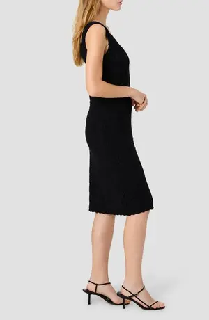 French Connection Nellis Stitch Sleeveless Body-con Dress - Black