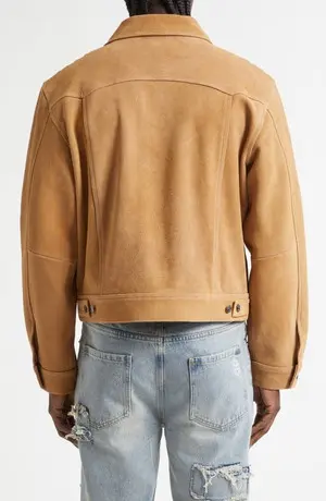 MIDNIGHT RODEO 1968 Suede Trucker Jacket - Tan