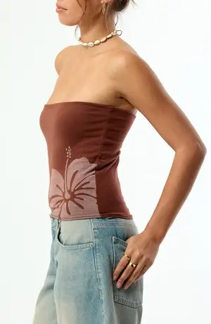 PACSUN Hibiscus Tube Top
