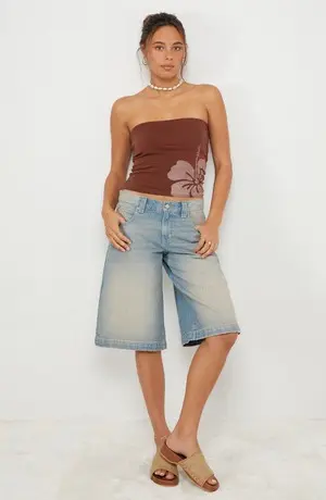 PACSUN Hibiscus Tube Top