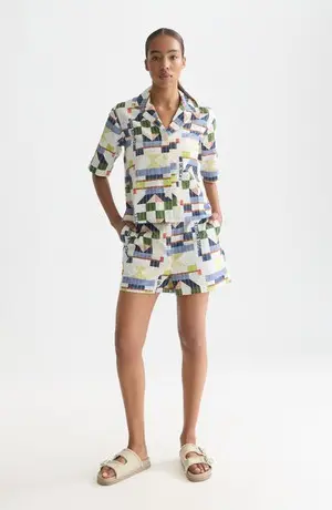Scotch & Soda Embroidered Cotton Button-up Shirt