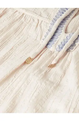 Scotch & Soda Embroidered Cotton Crepe Top