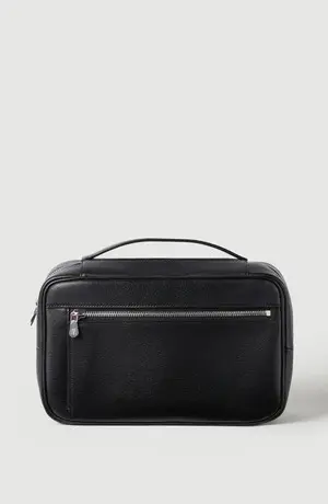 Brunello Cucinelli Grained Leather Beauty Case