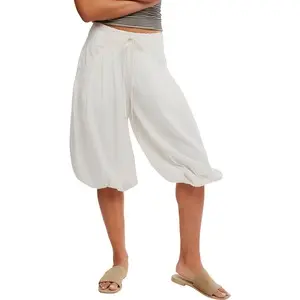 Free People Calle Bubble Crop Cotton Blend Pants
