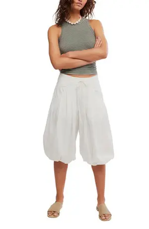 Free People Calle Bubble Crop Cotton Blend Pants