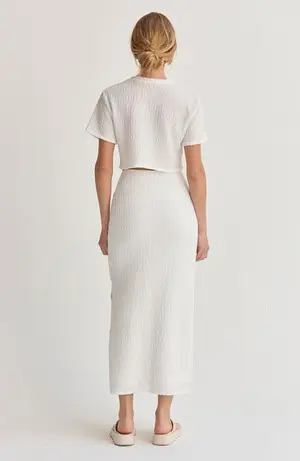 CRESCENT Textured Knit Skirt Set
