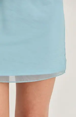 CRESCENT Organza Mini A-line Skirt