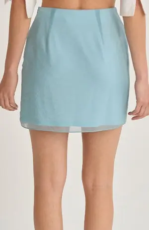 CRESCENT Organza Mini A-line Skirt