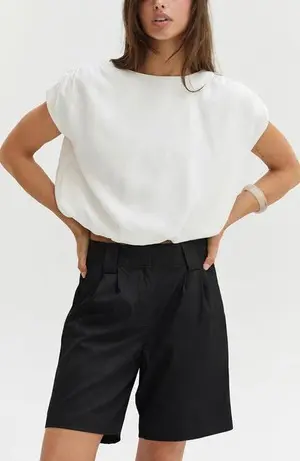CRESCENT Tailored Trouser Shorts - Black