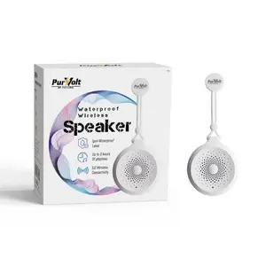 PURSONIC Waterproof Wireless Speakerportable Bluetooth Shower Speaker - White