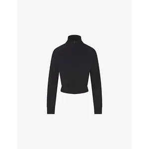 NIKESKIMS Airy Cropped Track Jacket - Obsidian