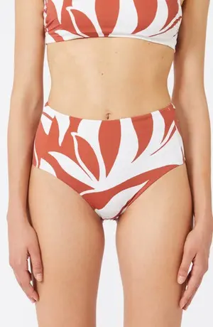 Max Mara Stilla Print Bikini Bottoms - Rust