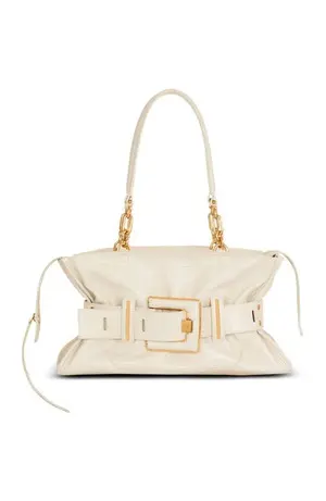 Balmain Buffalo Leather Anthem Bag - White