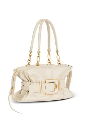 Balmain Buffalo Leather Anthem Bag - White