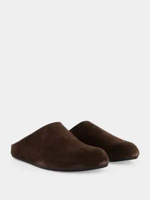 Officine Creative Babouche 001 Suede Mule Sandals - Brown