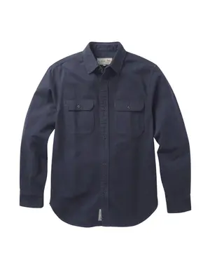 AUBIN Normanby Button Up Shirt - Navy