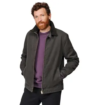 AUBIN Harrington Utility Jacket - Washed Black