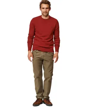 AUBIN Westbourne Crew Neck Sweater - Dark Rust