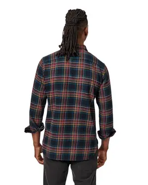 AUBIN Crowle Button Up Flannel Shirt - Black Check