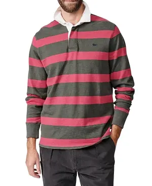 Men's Rugby Shirts with Khaki Collar