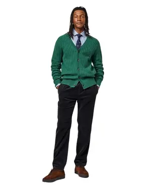 AUBIN Leonard Wool Cable Knit Cardigan