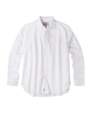 AUBIN Aldridge Oxford Button Down Shirt - Multi Colourful Stripe