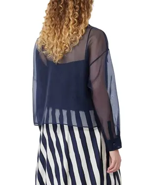 Max Mara Wkdcolomba Silk Shirt - Navy