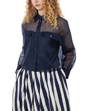 Max Mara Wkdcolomba Silk Shirt - Navy