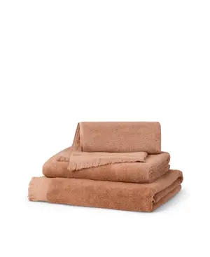 PIGLET IN BED Fringe Edge Bath Towel - Sand Shell