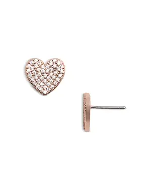Kate Spade New York Pave Mini Pendant And Stud Earrings Box Set - Clear/rose