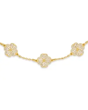 Kate Spade New York Spade Flower Pave Clover Scatter Bracelet