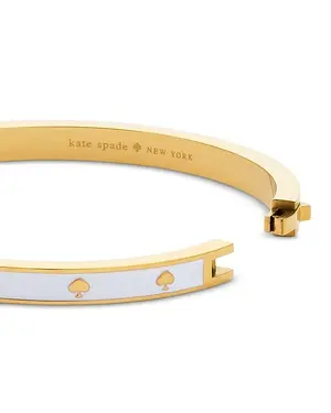 Kate Spade New York Spot The Spade Enamel Hinged Bangle Bracelet