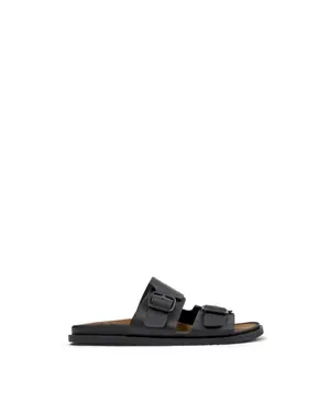 Camper Lluc 2-strap Leather Sandals - Black