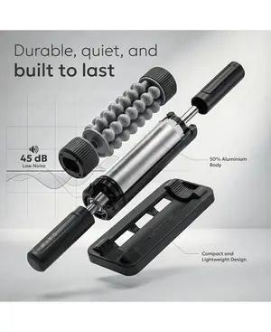 MIKO Swift Hands-free Rolling Percussive Massager For Muscle Recovery, Tension Relief, And Relaxation - Black