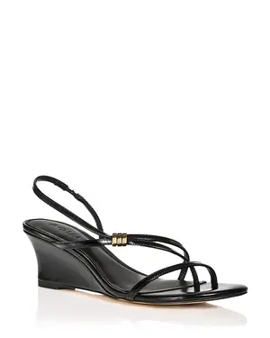 Aqua Zoya Wedge Heel Sandals - Black