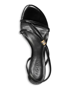 Aqua Zoya Wedge Heel Sandals - Black