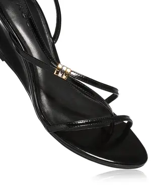 Aqua Zoya Wedge Heel Sandals - Black