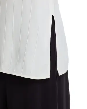 TOTEME Woven Striped Sleeveless Top - Meringue