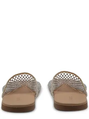 ALYSI Strass Embellished Mules - Silver
